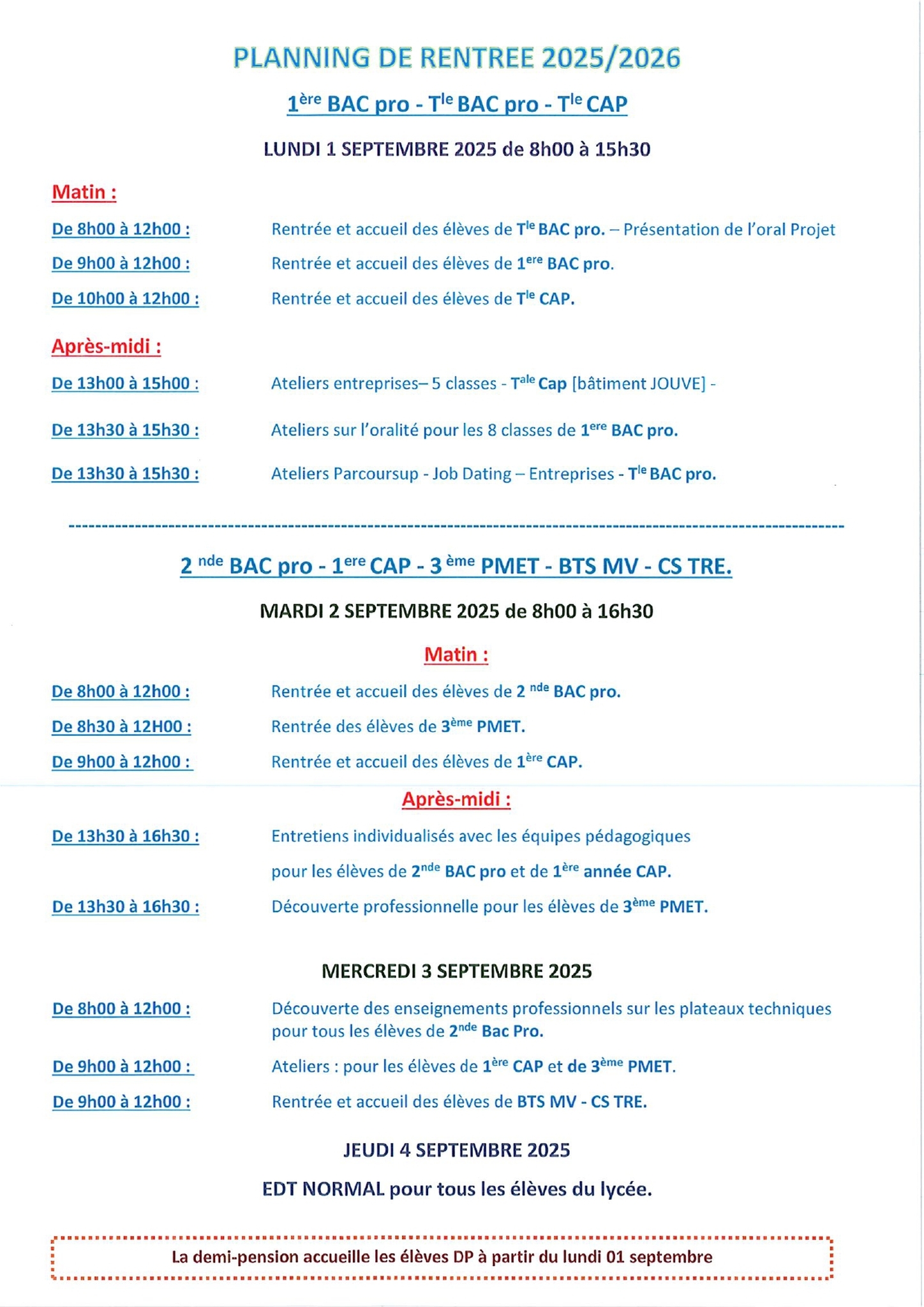 Inscription et Reinscription -Lycée des métiers G. Cisson